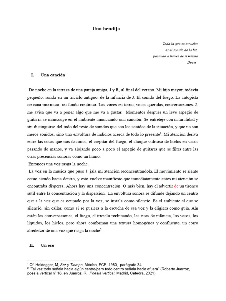 Una Hendija | PDF | Escuchando | Acústica