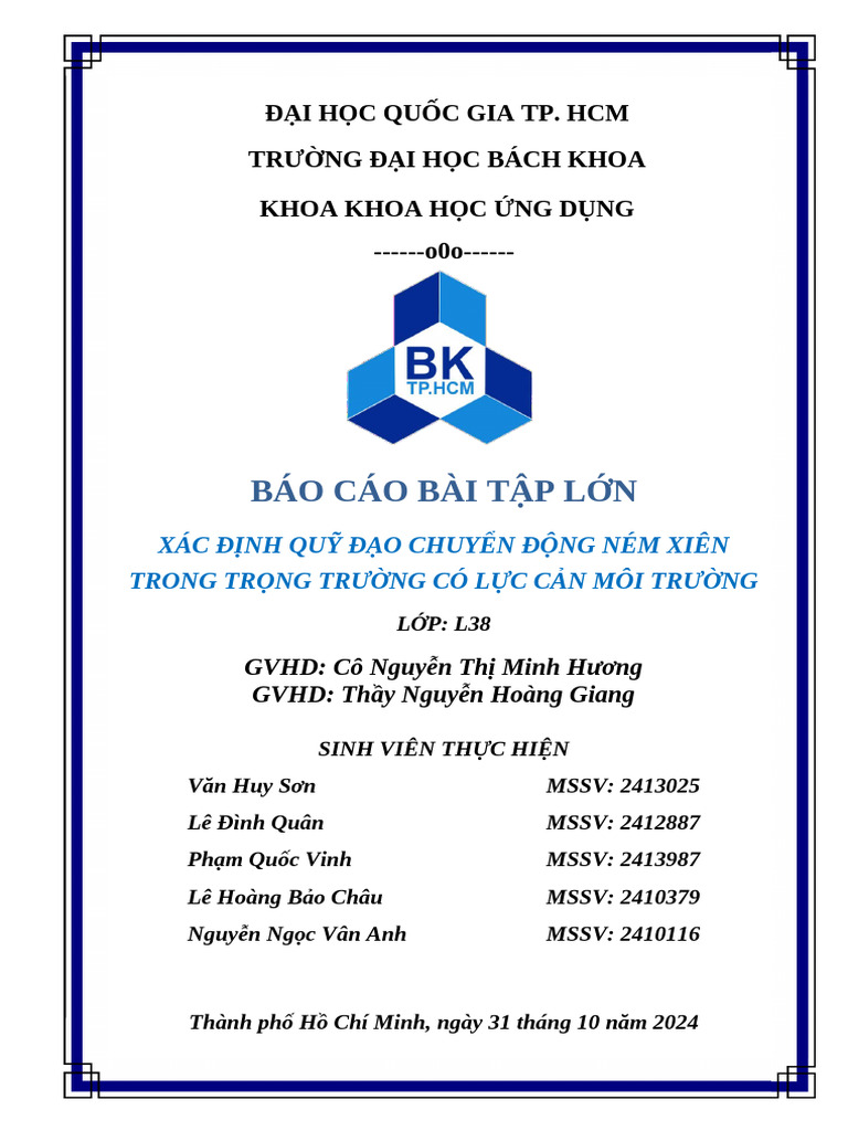 BT L Vat Ly - Nhom 3 - l38 | PDF