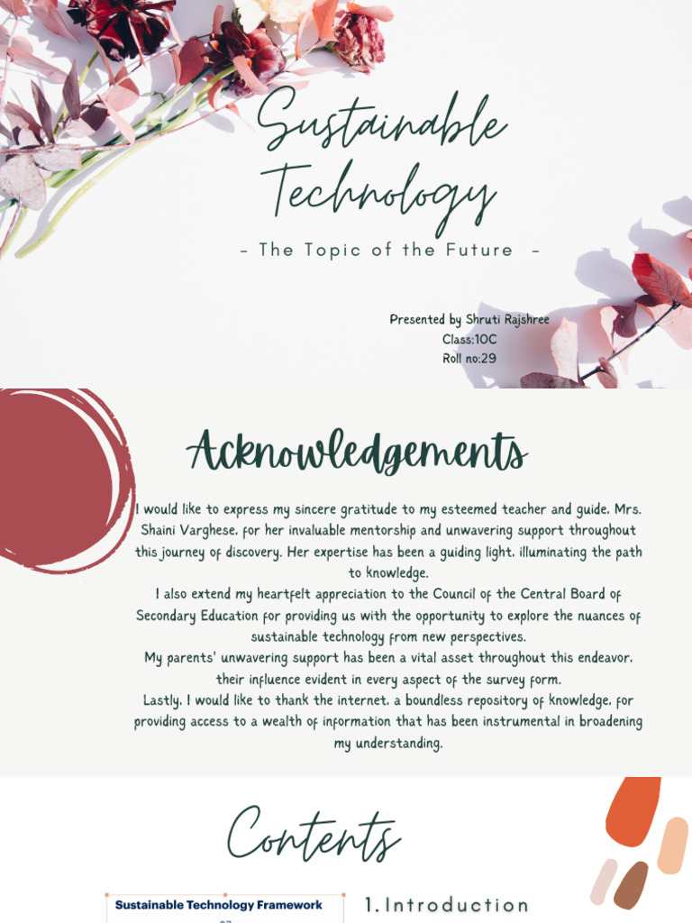 Sustainable Technology Final | PDF | Sustainable Design | Sustainability