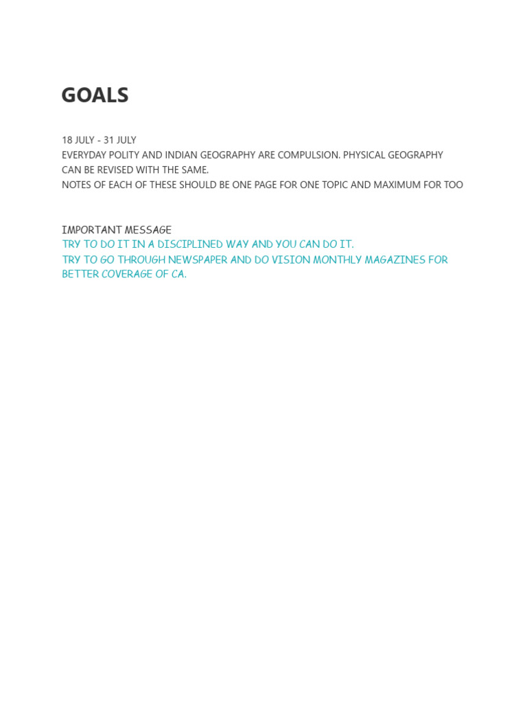 GOALS | PDF | Separation Of Powers | Governance