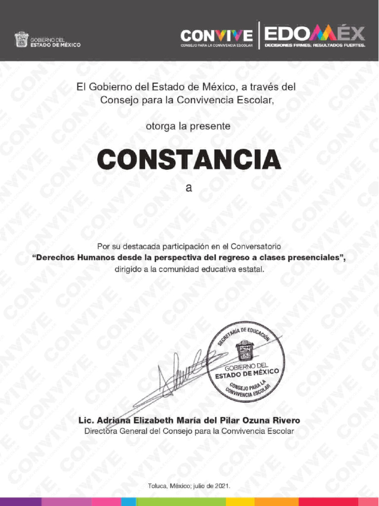 Constancia Conversatorio | PDF