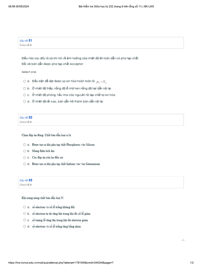 Bài Kiểm Tra Giữa Học Kỳ 232 (Trang 8 Trên Tổng Số 11) - BK-LMS | PDF