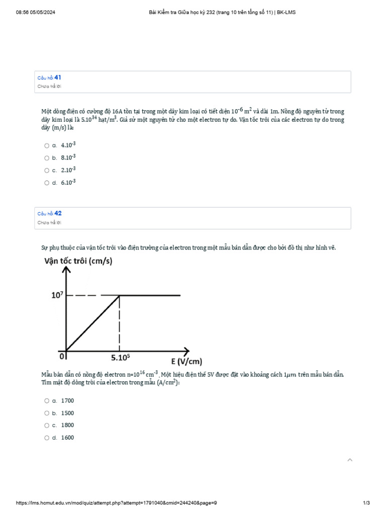 Bài Kiểm Tra Giữa Học Kỳ 232 (Trang 10 Trên Tổng Số 11) - BK-LMS | PDF