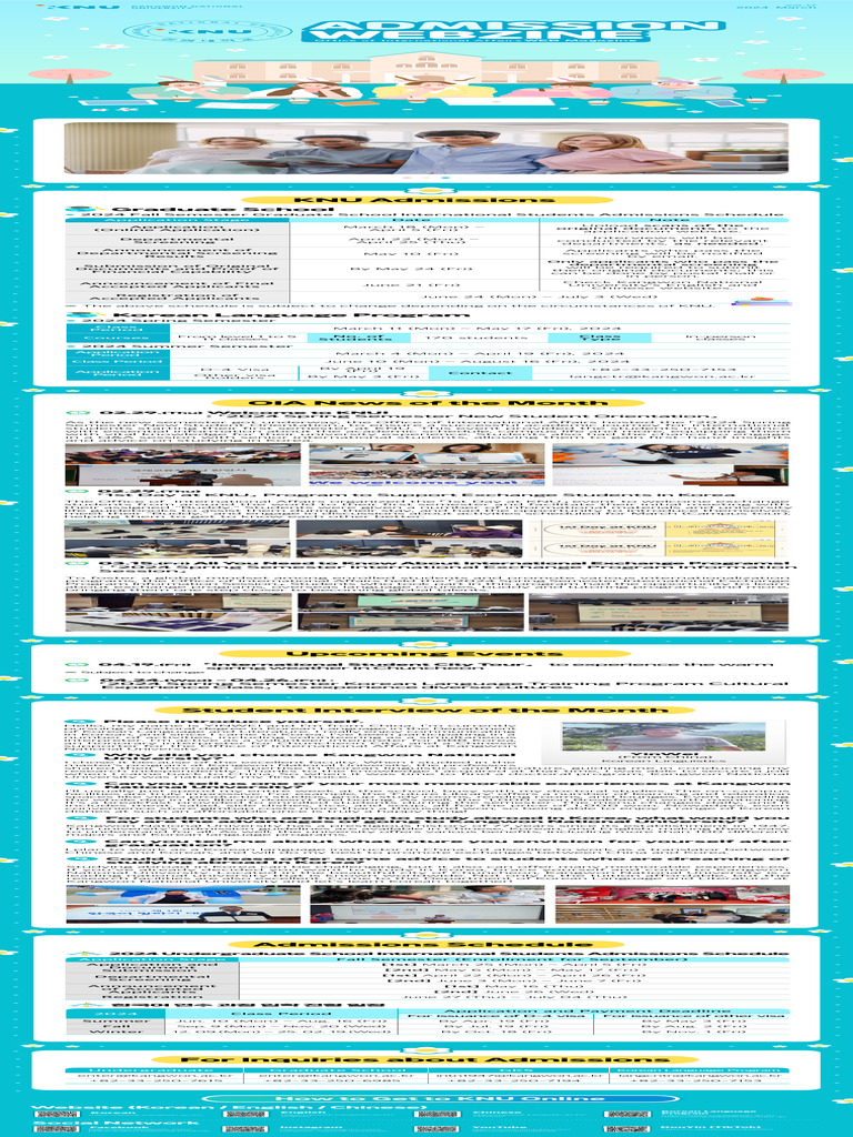 KNU International Admissions 2024 | PDF