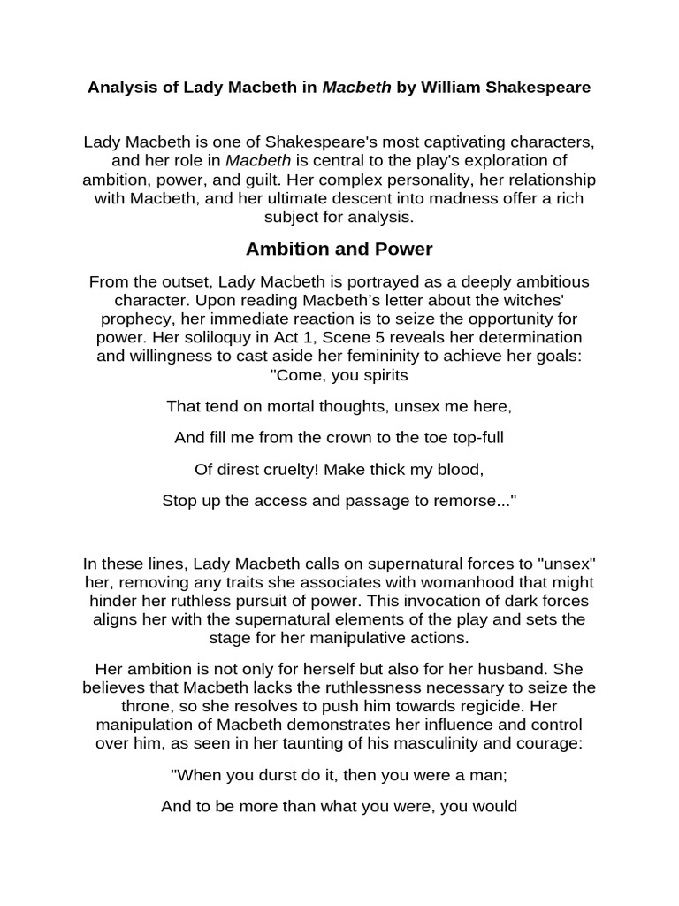 English Project | PDF | Macbeth | Gender