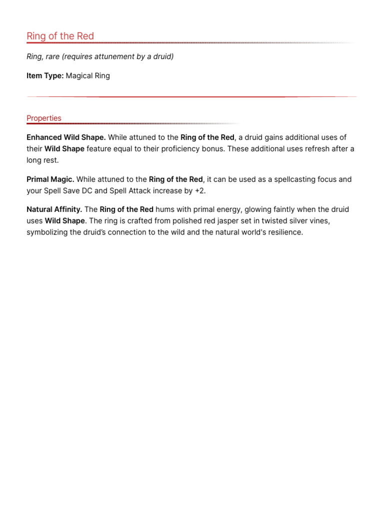 Ring of The Red | PDF