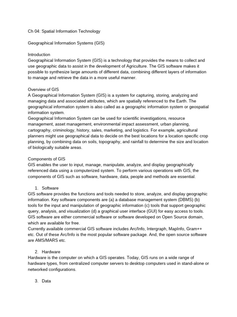 Ch 4 GIS | PDF | Geographic Information System | Databases
