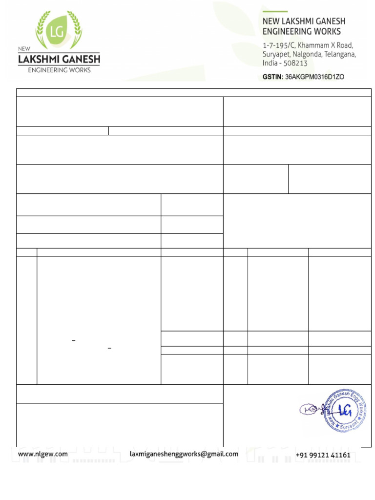 Proforma Invoice for Rice Mill Equipment | PDF