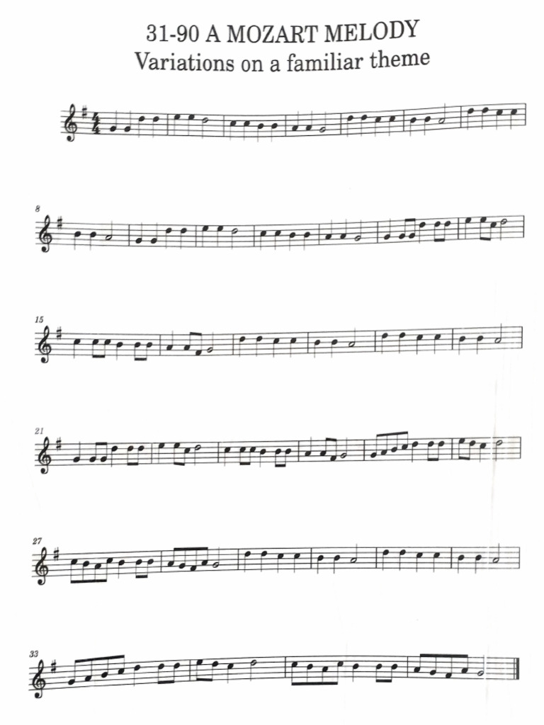 A Mozart Melody | PDF