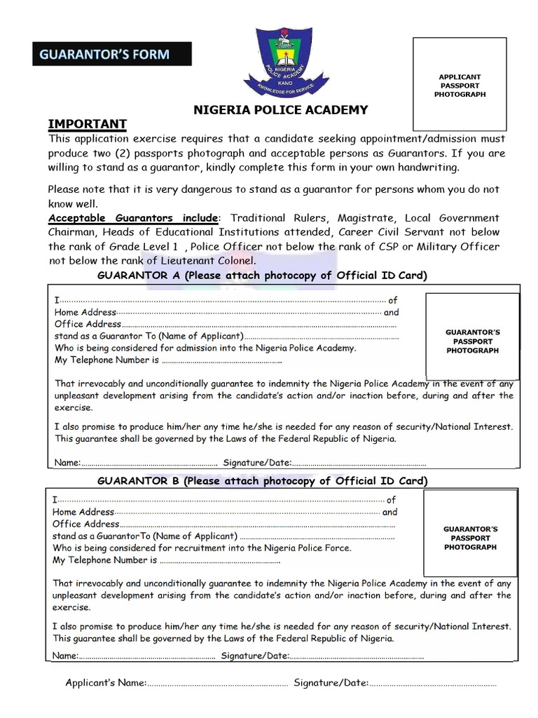 Polac-Guarantor-Form 241113 013103 | PDF