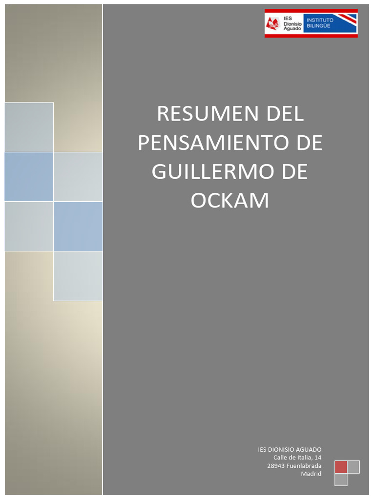 Guillermo Ockam | PDF | Esencia | Existencia