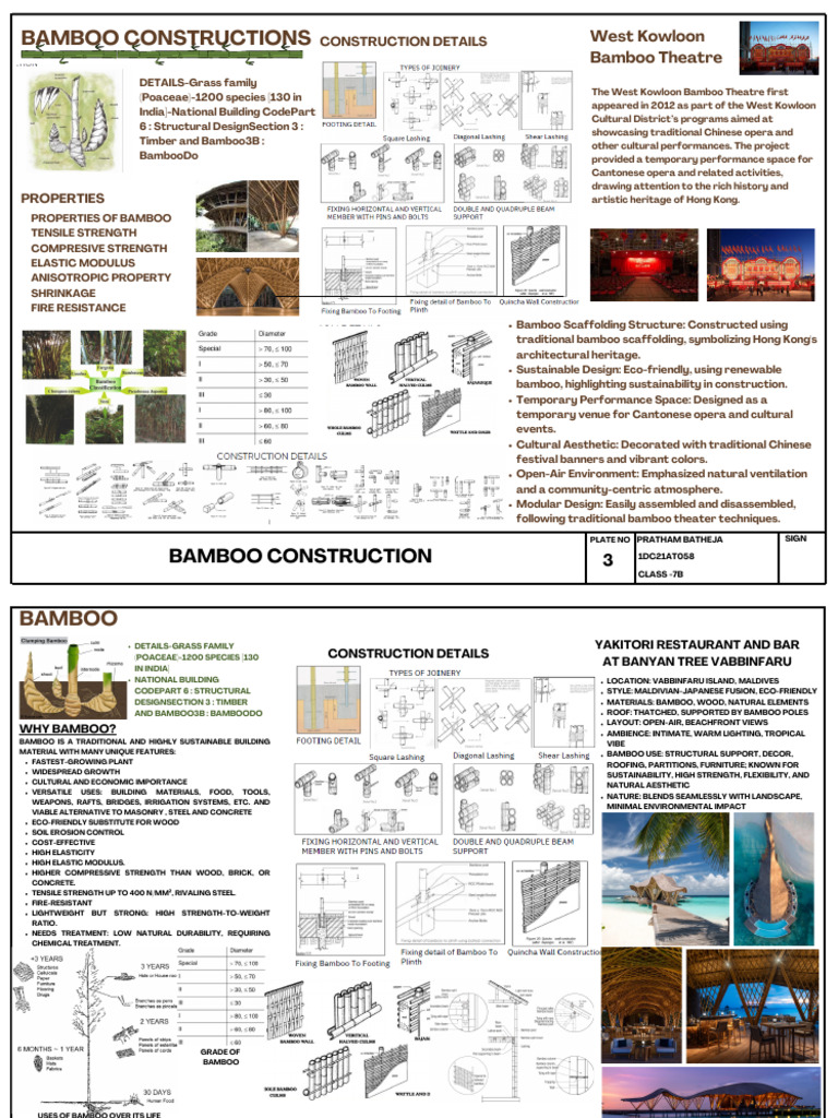 Bamboo Constructions | PDF | Bamboo | Concrete