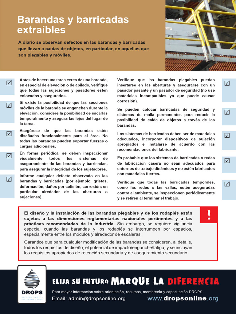 Barandas y Barricadas Extraibles | PDF