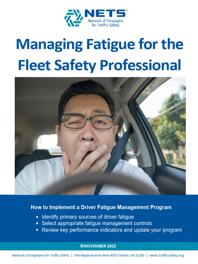 NETS Managing Fatigue For The Fleet Safety Professional 2022 | PDF | Traffic Collision | Sleep