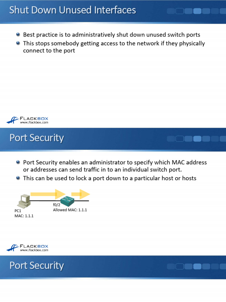 Optimize Switch Port Security Settings | PDF | Network Switch ...