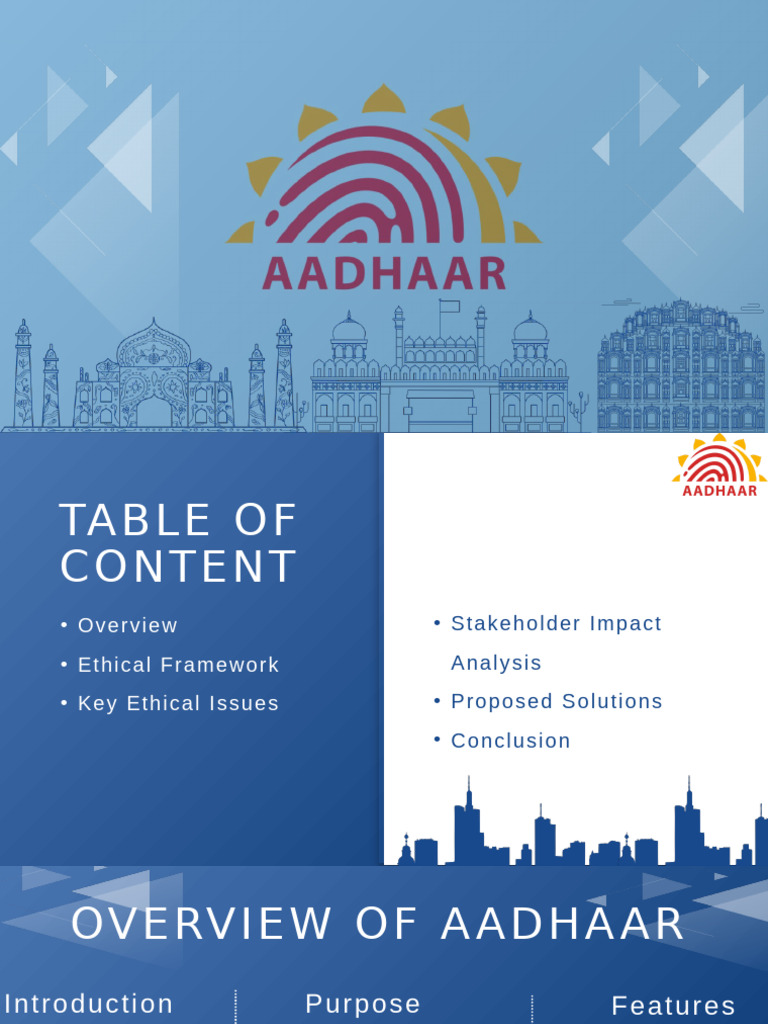 Aadhaar (UIDAI) - Biometric Identification System | PDF | Privacy ...