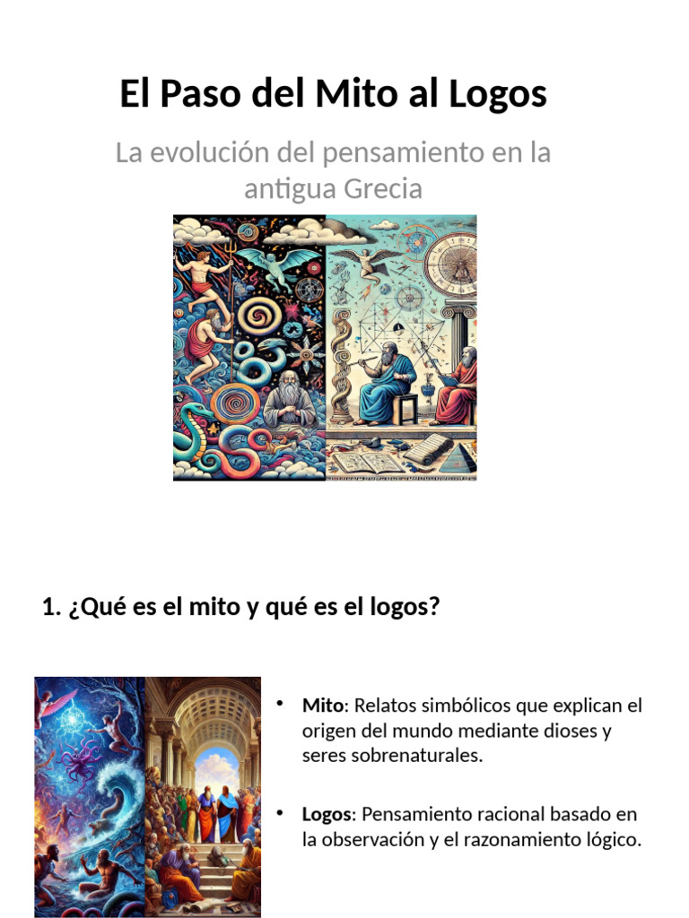 El Paso Del Mito Al Logos | PDF | Razón | Pitágoras