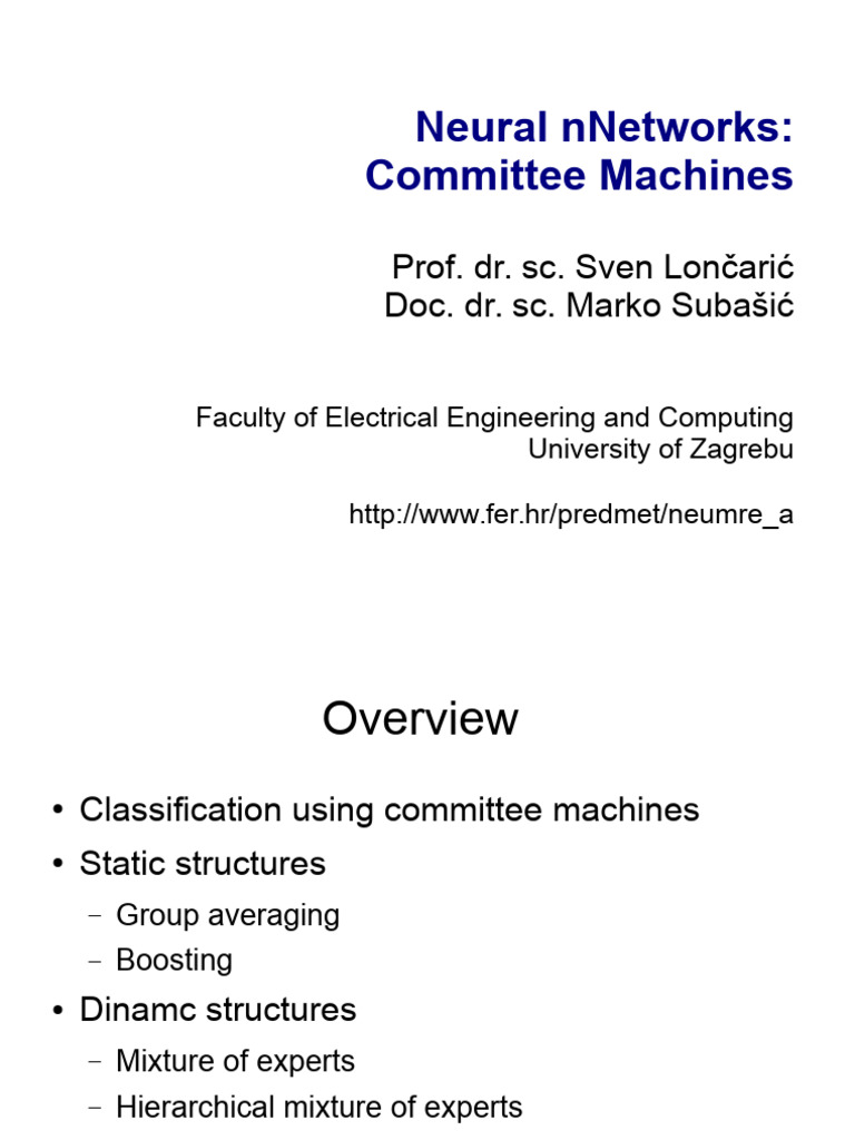 Committee_Machines | PDF | Learning | Artificial Intelligence
