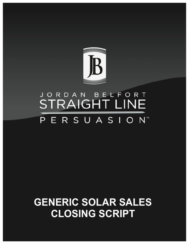 Generic Solar Sales Closing Script | PDF | Economies
