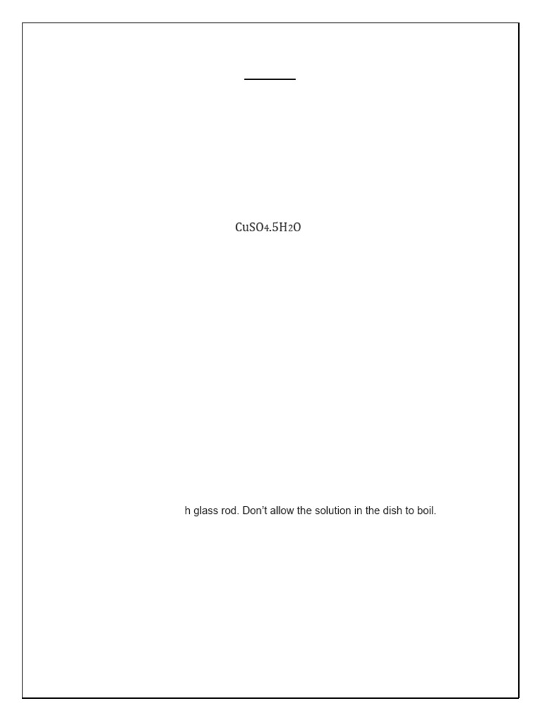 Exp No. 5 Copper Sulphate - Crystals | PDF | Crystallization | Filtration