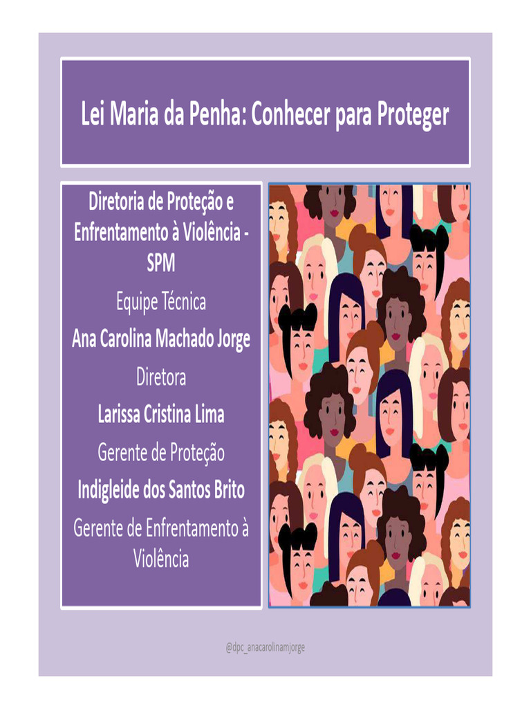 Proteção e Direitos: Lei Maria da Penha | PDF | Violência doméstica ...