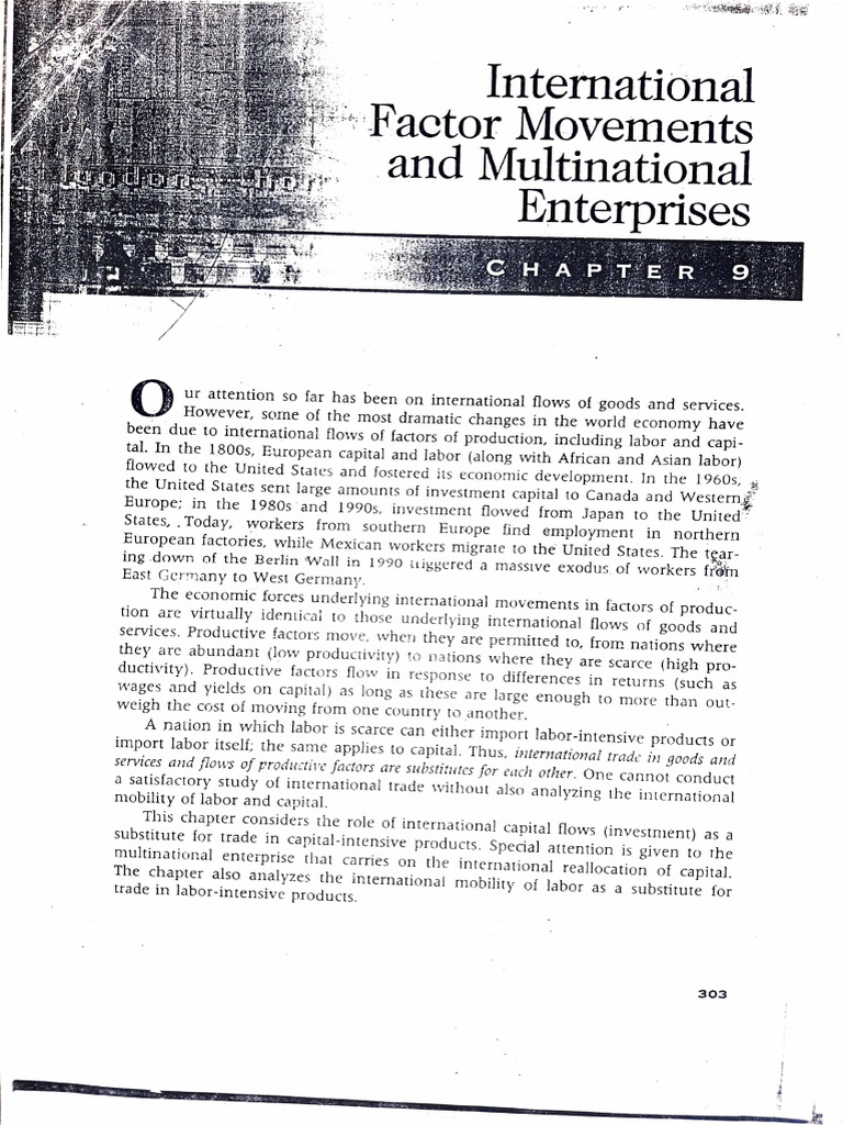 IE International Factor Movements Notes | PDF | Multinational ...