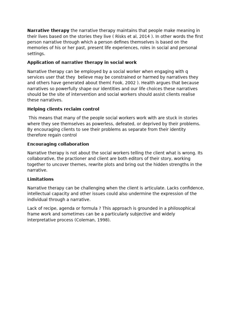 narrative therapy | PDF