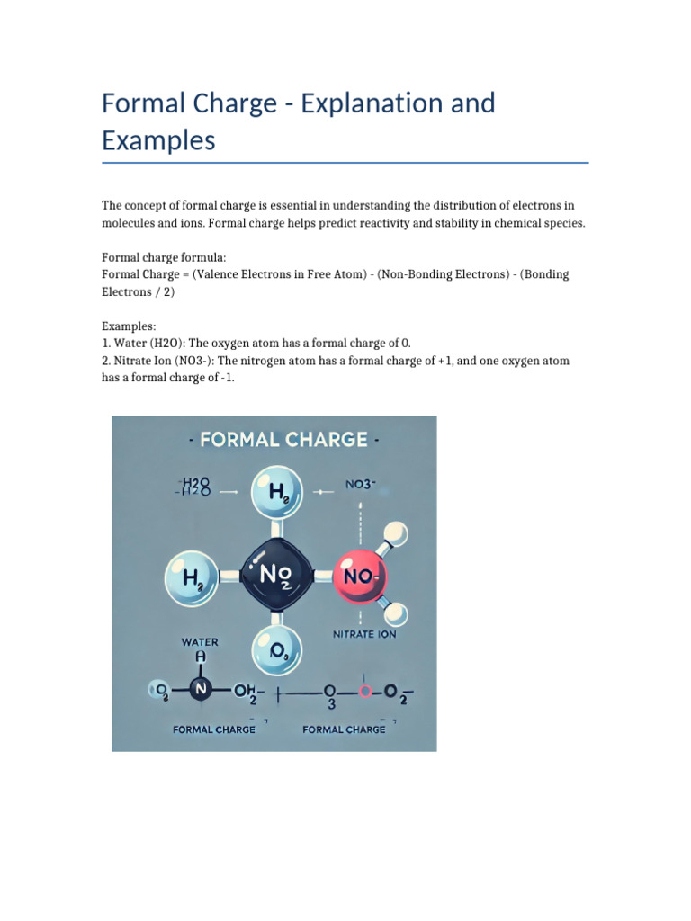 Understanding Formal Charge in Chemistry | PDF