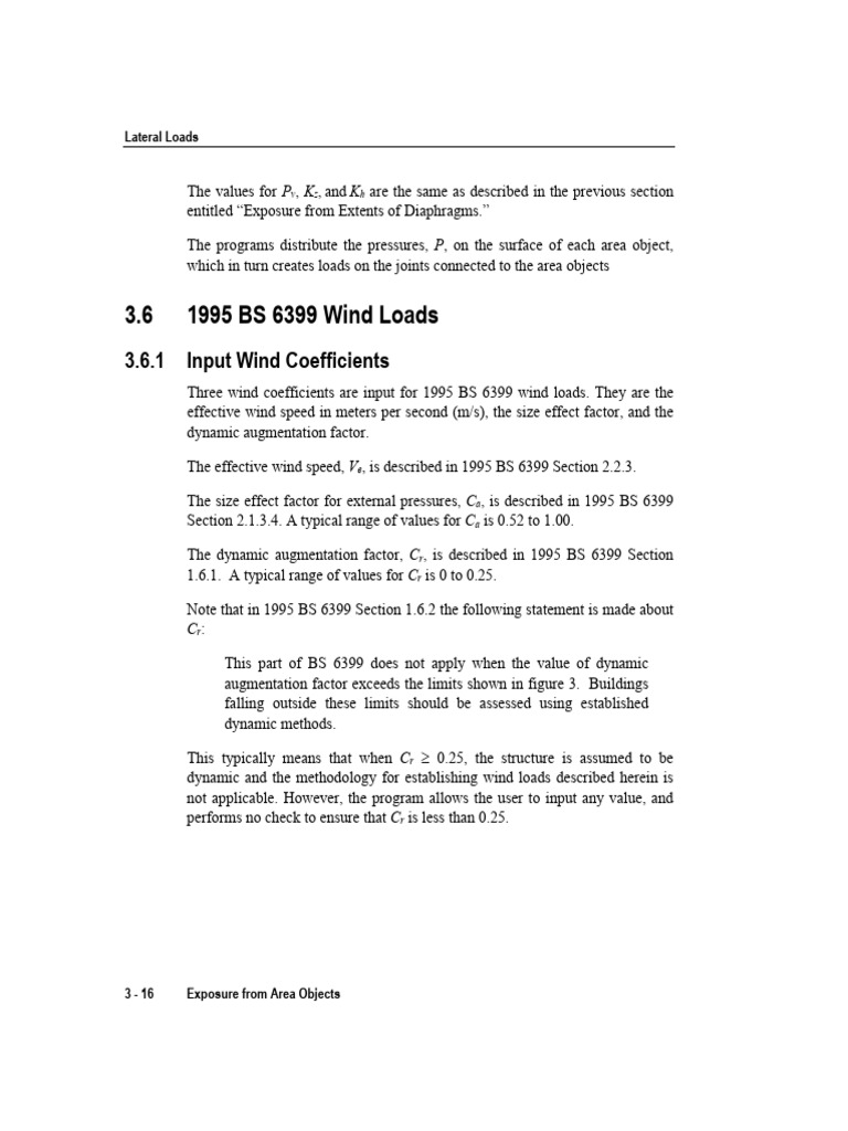 Lateral Loads Manual SAP200 V26 | PDF | Wound | Pressure