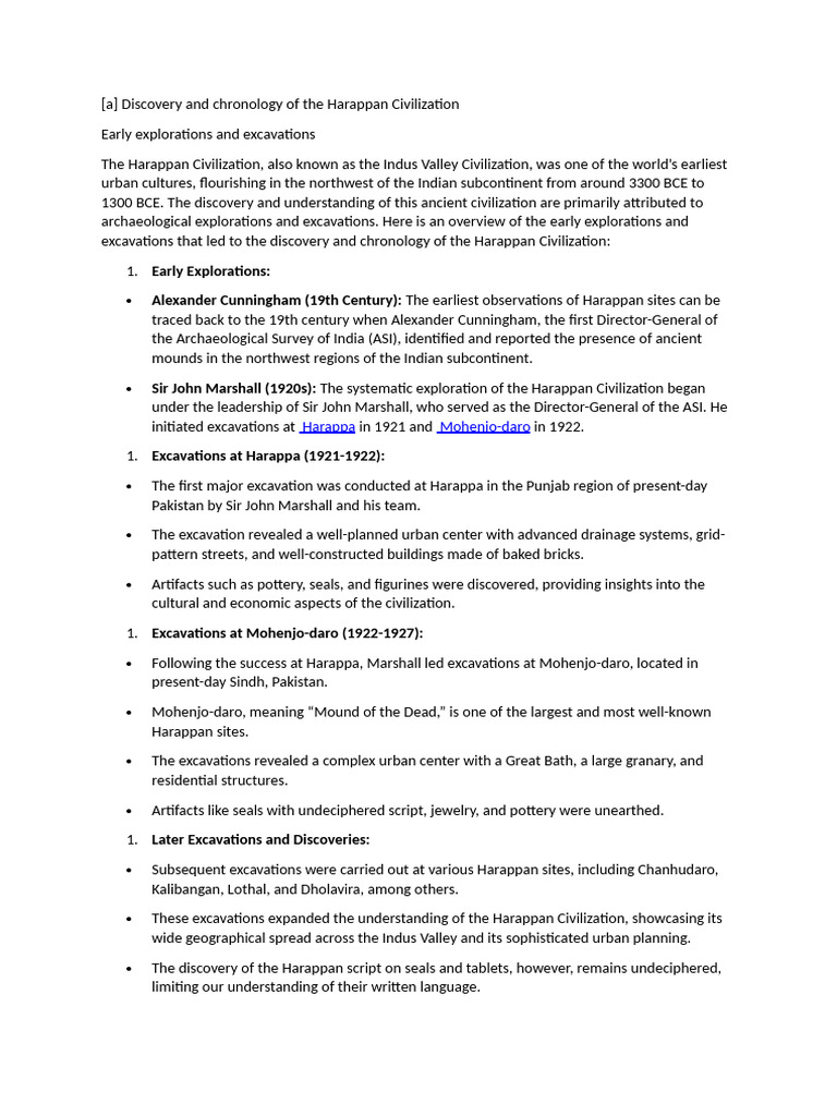 The Harappan Civilization | PDF