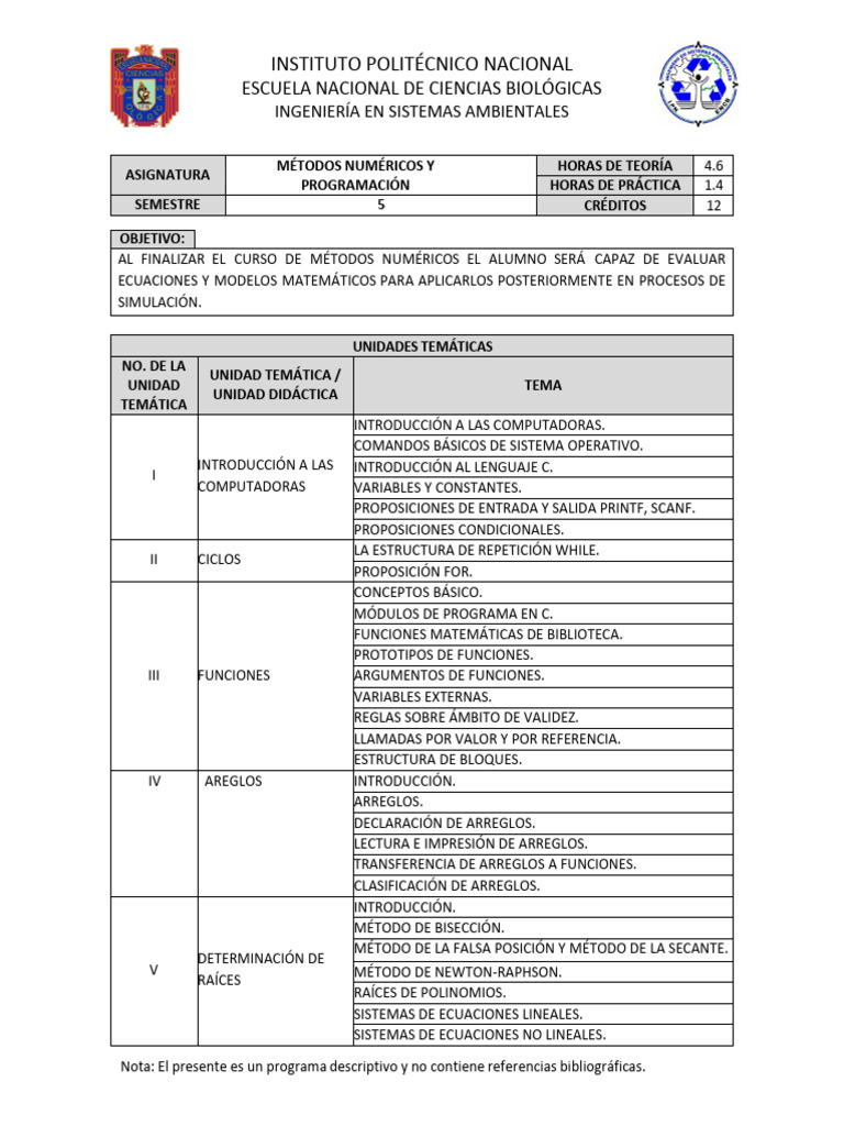 Metodos Numericos y Programacion | PDF | Análisis numérico | Ecuaciones