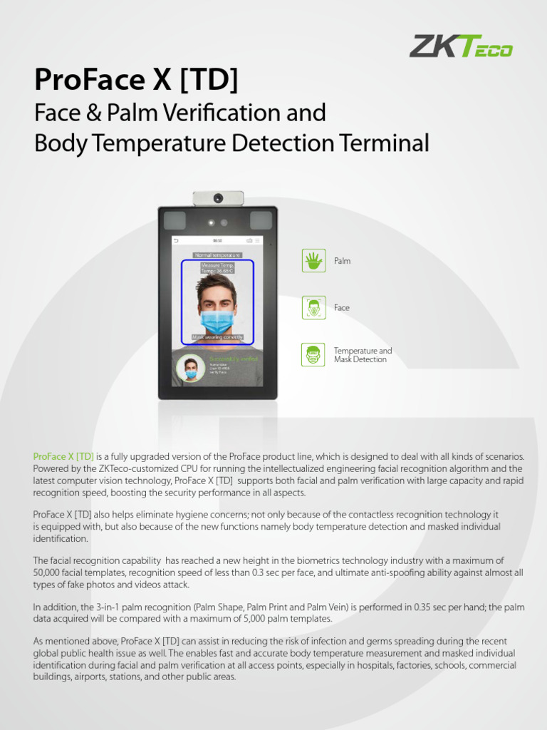 ProFace X[TD] Datasheet | PDF | Sensor | Computer Science