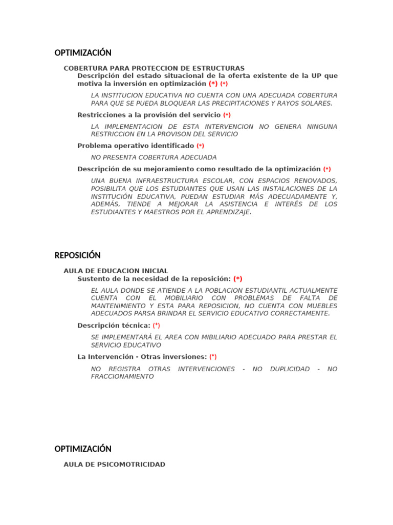 Descriptivo para Formato 7C | PDF