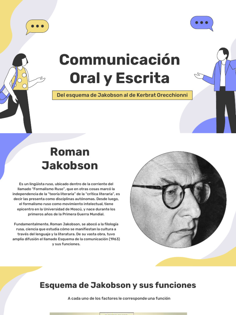 Del Esquema de Jakobson Al de Kerbrat Orecchioni | PDF | Comunicación ...