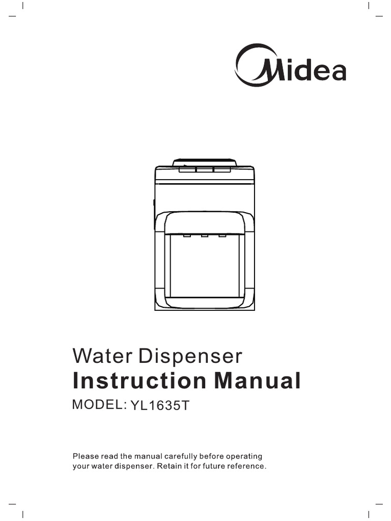 Midea YL1635T Water Dispenser Manual | PDF | Waste | Home Appliance