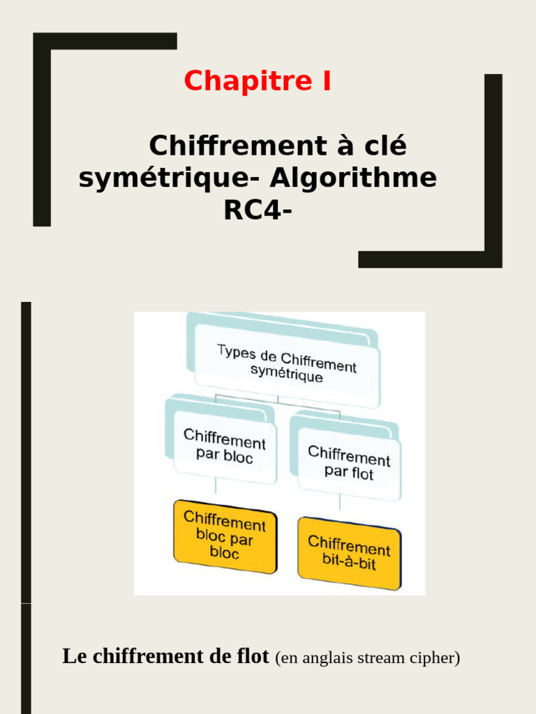 Chiffrement RC4 : Algorithme et Applications | PDF | Cryptographie ...