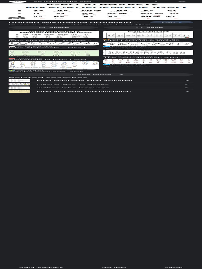 Igbo Alphabet - Google Search | PDF