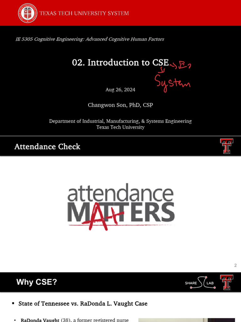 IE5305 - Lecture02. Introduction To CSE | PDF | Senses | Neuroscience