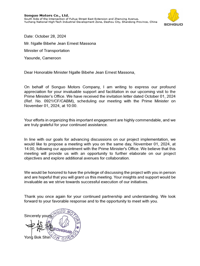 (241029) Letter To MOT - 241028 | PDF