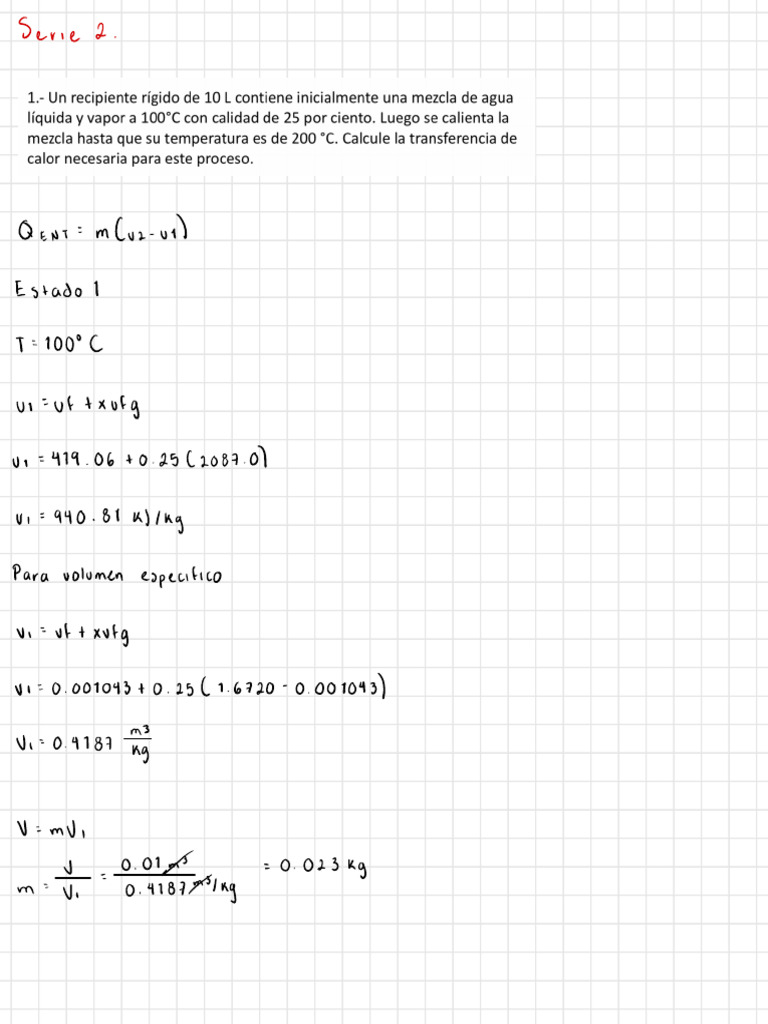 Termo Ejercicios 2 Parcial | PDF