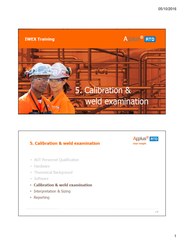 IWEX Training Chapter 05 Calibration and Weld Examination Rev 1 | PDF ...