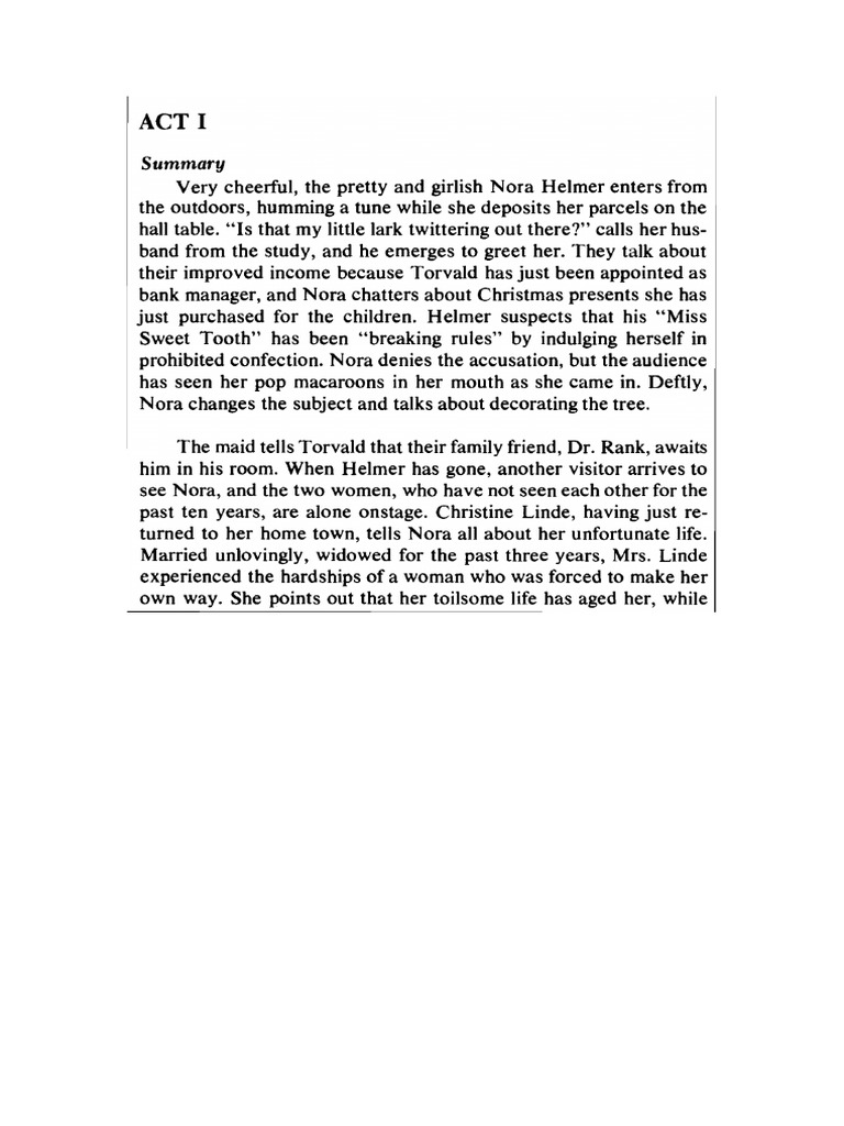 Summary Act 1 | PDF