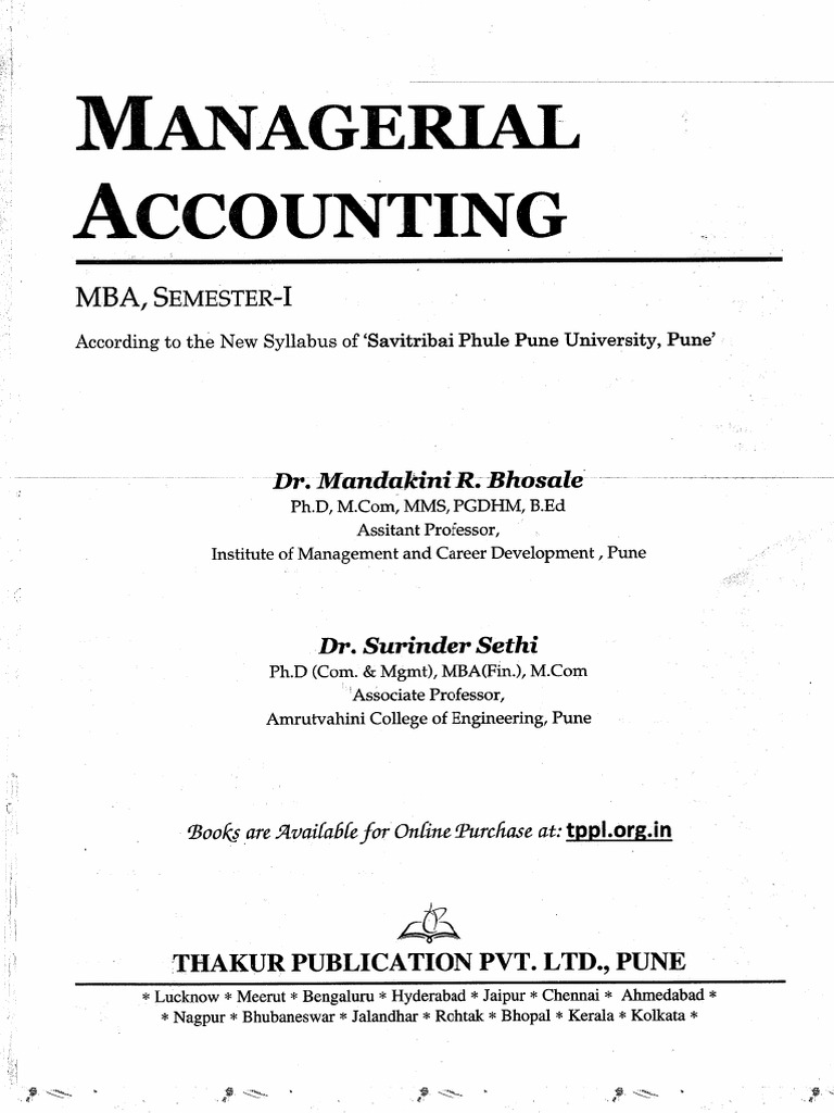 Managerial Account Book | PDF