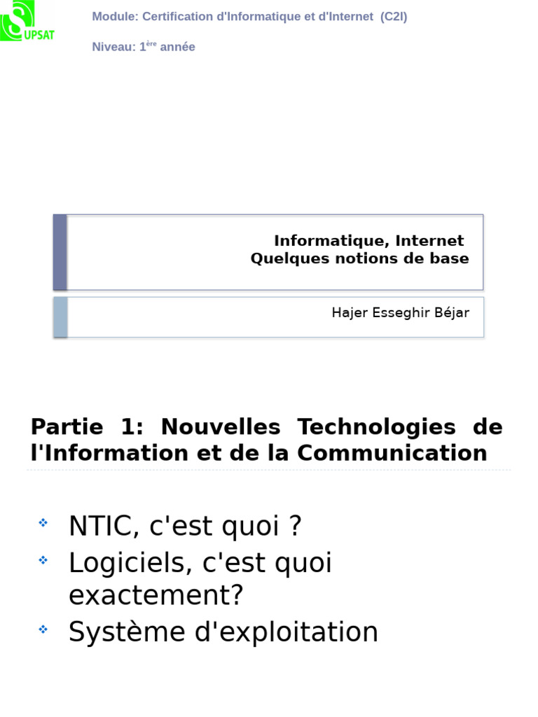 Cours2 Partie1 | PDF | Système d'exploitation | Fichier informatique