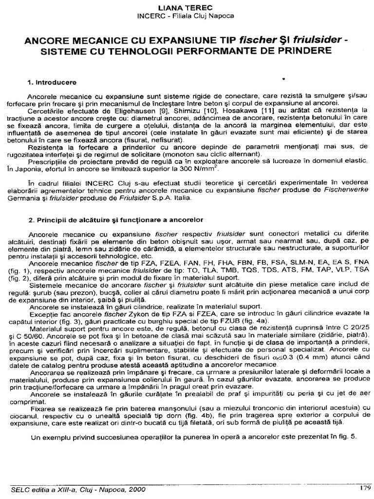 Ancore Mecanice Cu Expansiune... | PDF