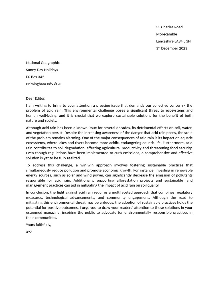 Formal Letter Ostateczna Wersja | PDF