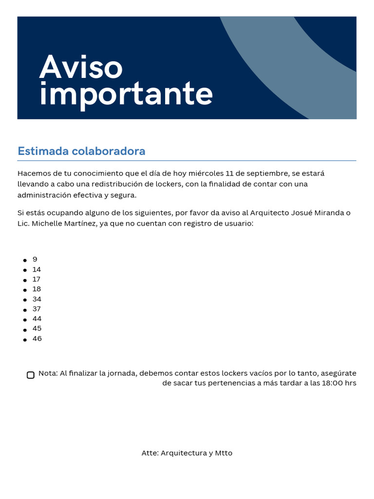Formato Aviso | PDF