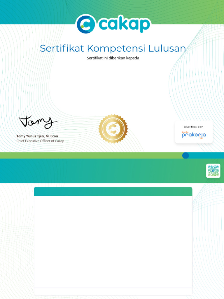 Sertifikat Kelulusan | PDF