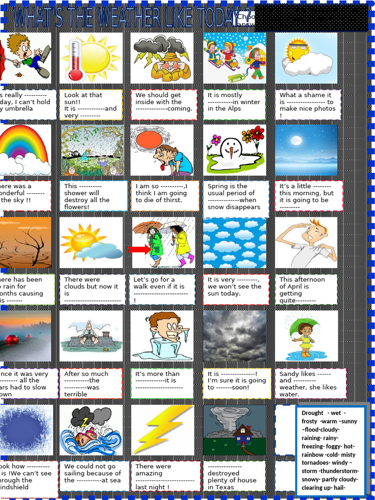 Whats The Weather Like Information Gap Activities Picture Description ...