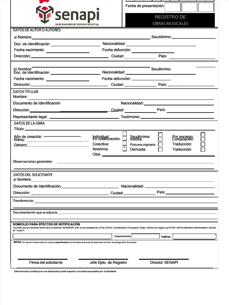 PDF Formulario Senapi - Compress | PDF